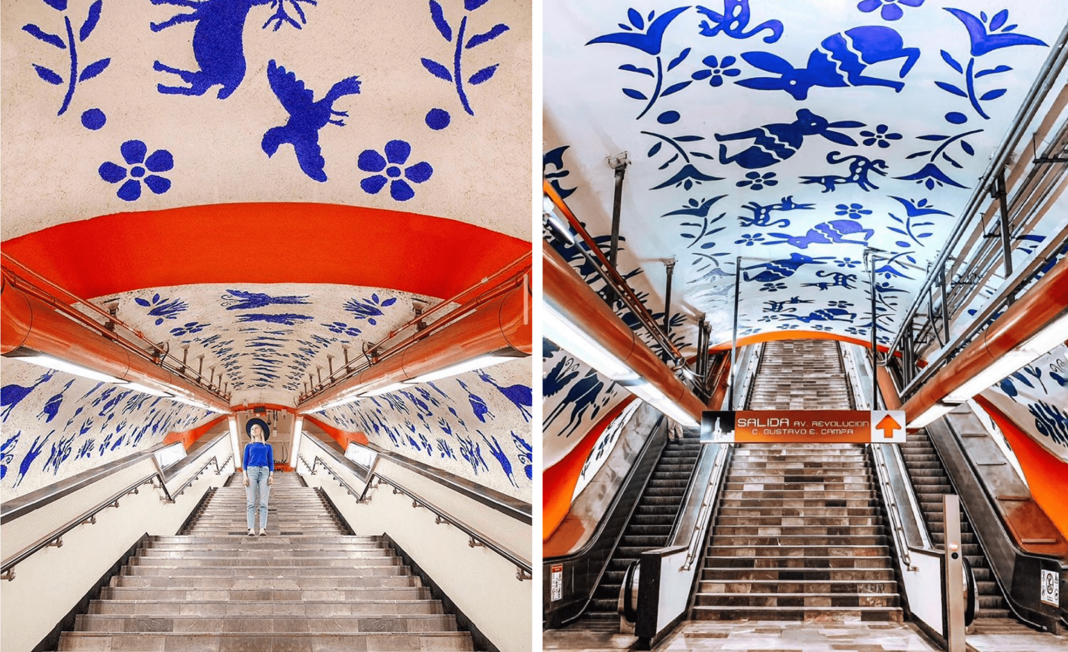 En esta estación del metro se pueden apreciar bellos tenangos