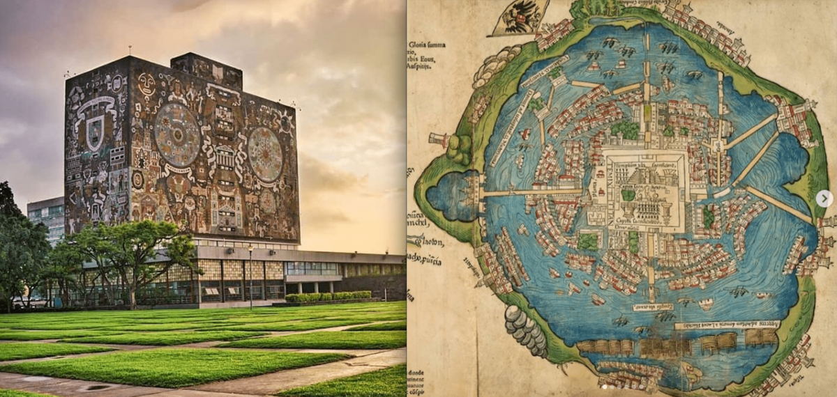 La UNAM tiene el facsímil del mapa más antiguo de Tenochtitlan